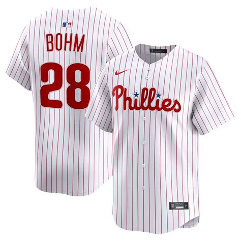 Mens Philadelphia Phillies Alec Bohm Nike White Home Limited Player Jersey