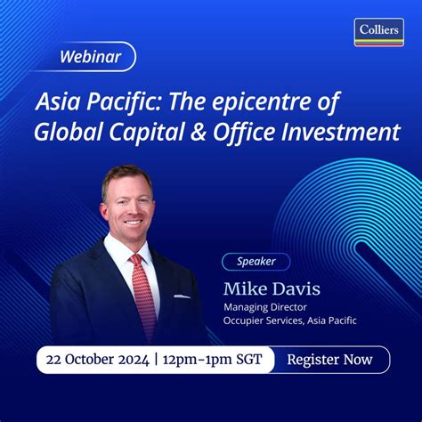 Looking Forward To Participating In An Exclusive Colliers Webinar On October 22 Ill Be Joining