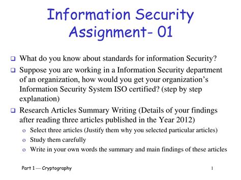 Ppt Information Security Assignment 01 Powerpoint Presentation Free Download Id2434819