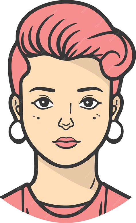 Premium Vector Female Avatar Woman Face Colored Icon Vector Illustration
