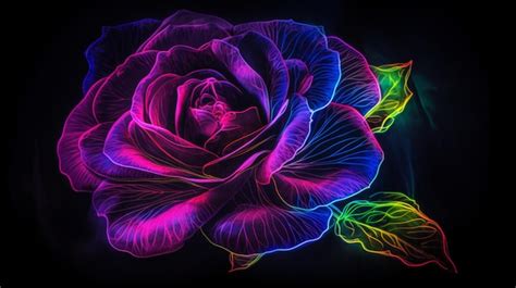 Neon Flowers Wallpaper
