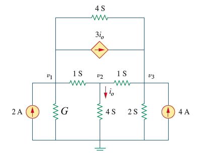 Solved In The Circuit Given Below G 6 S Calculate V1 Chegg Com