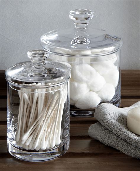 Glass Canisters Crate And Barrel Diy Bathroom Storage Simple