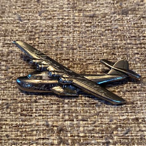 Vintage World War Ii Airplane Sweetheart Pin Brooch G Gem