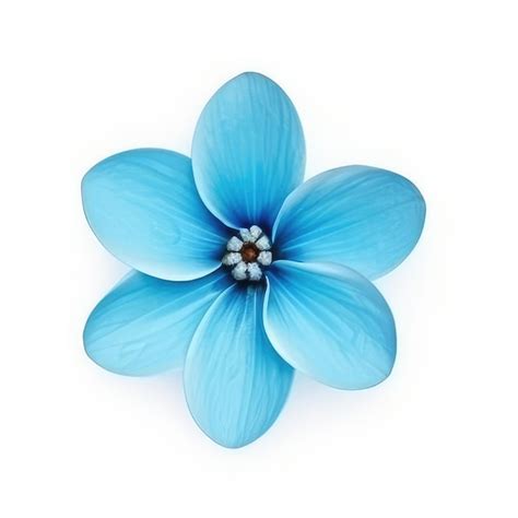 Premium Photo A Blue Flower With A White Center That Says Blue