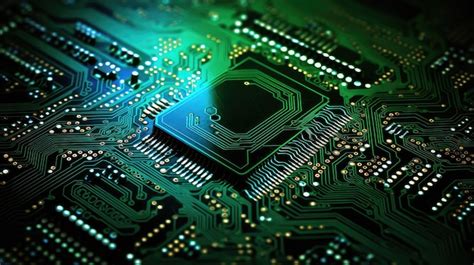 Premium Photo Semiconductor Chip Electronic Background