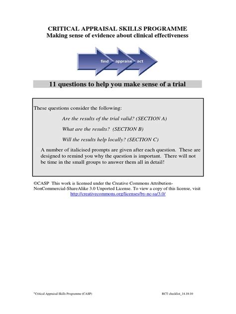 Casp Rct Appraisal Checklist 14oct10 Pdf Randomized Controlled Trial Patient