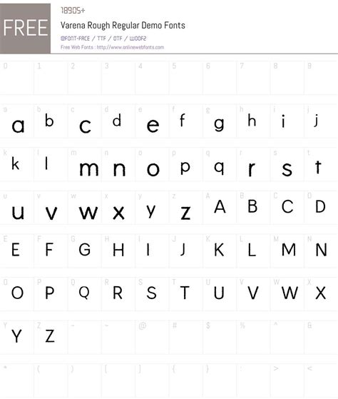 Varena Rough Demo 1000 Fonts Free Download Onlinewebfontscom
