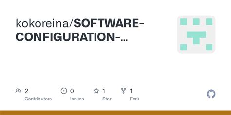 Github Kokoreina Software Configuration Management