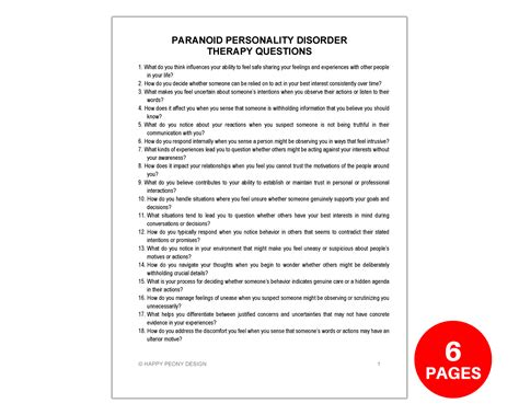 Paranoid Personality Disorder Therapy Questions Ppd Therapy