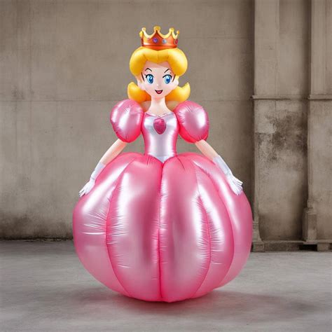 Inflatable Princess Peach Mylar Doll By Lusterdragon2468 On Deviantart