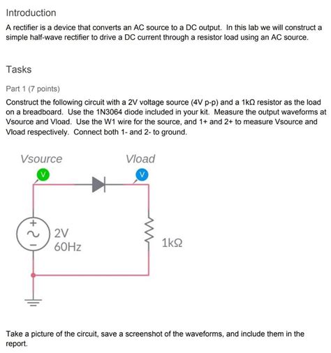 Solved Introduction A Rectifier Is A Device That Converts An Chegg