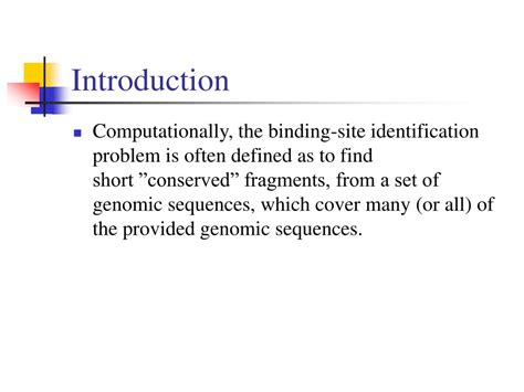 Ppt Identification Of Regulatory Binding Sites Using Minimum Spanning Trees Powerpoint