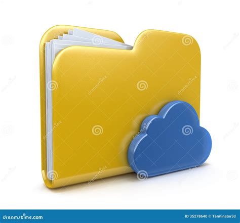 Folder Icon And Cloud Stock Illustration Illustration Of Mobile 35278640