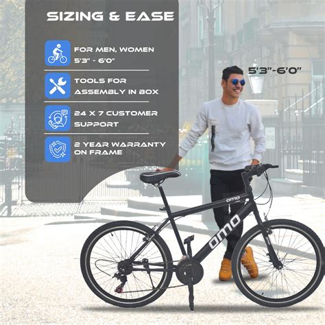 Omo Model 17 Black 26 T Inch Hybrid Cycle City Bike Price History