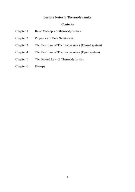 Thermodynamics Lecture Notes Key Concepts And Principles Studocu