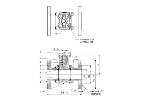 3 Piece Bracket Mounting Ball Valve