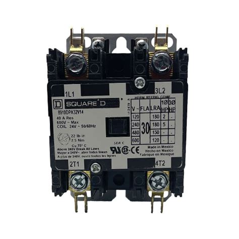 8910dpa32v14 Square D Contactor 30 Amp 2 Pole 24v Coil 58 99