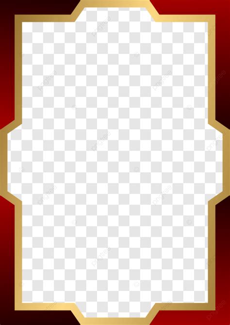 Red With Gold Line Certificate Border Frame Vector Frames Certificate