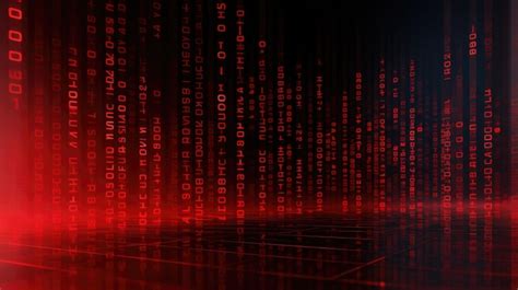 Premium Photo Background Binary Code Is In Red Color