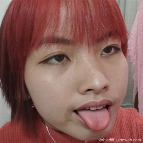 Tongue Out Stable Diffusion Online