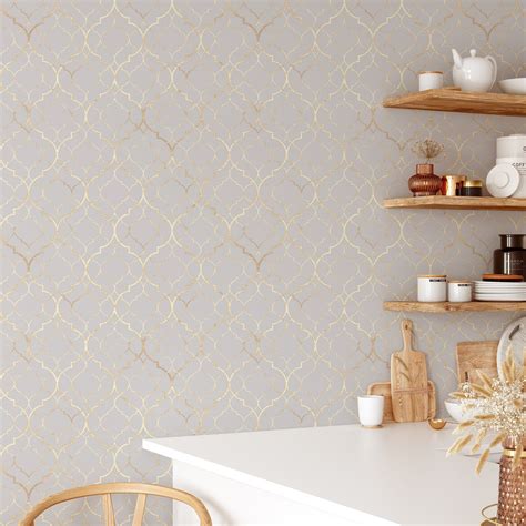 Beige Geometric Wallpaper Eazzywalls