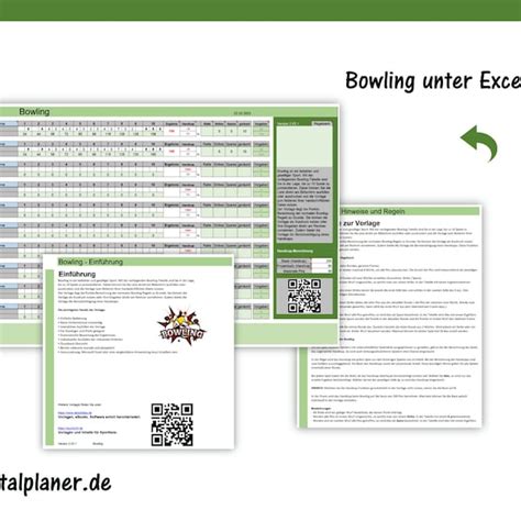 Bowling Excel Spreadsheet Etsy