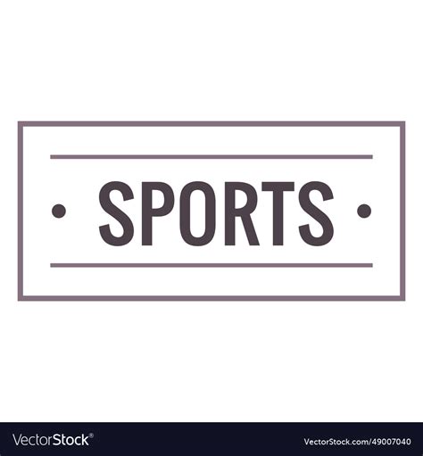 Sports Label Stroke Royalty Free Vector Image Vectorstock