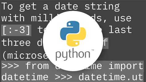 Format A Datetime Into A String With Milliseconds Youtube