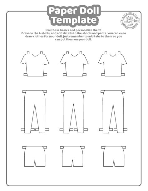 Paper Dolls Template Printable