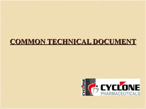 Common Technical Document Ppt
