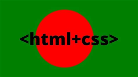 flag of bangladesh using html and css tamal debnath youtube