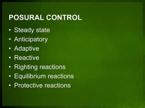 Postural Control And Movement Systemspptx