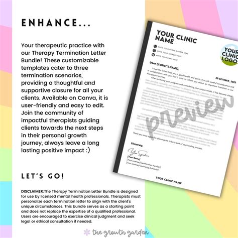 Therapy Termination Letter Templates Editable Forms For Counselors