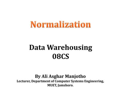 Normalization Ppt