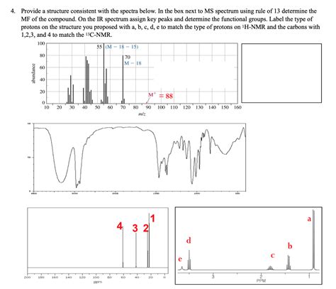 solved provide a structure consistent with the spectra