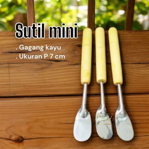 Jual Spatula Sutil Mini Gagang Kayu Murah Shopee Indonesia