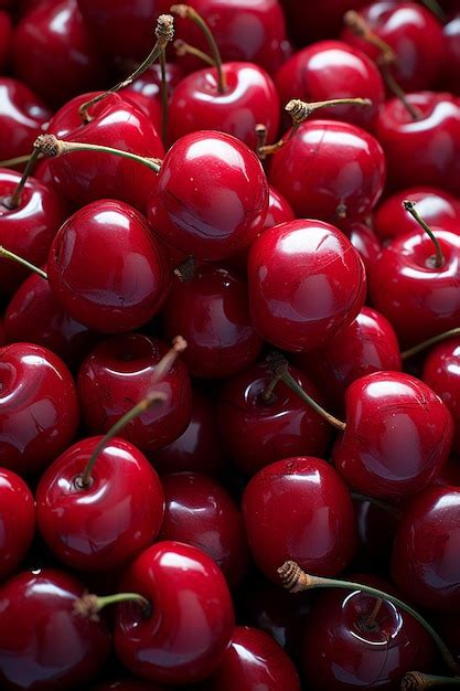 Premium Ai Image Red Cherries
