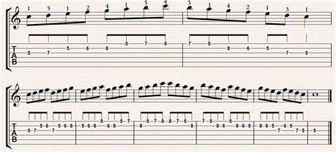 One Octave Scale Exercise 2 Four Notes Pattern Fingerstyle Guitar Lessons