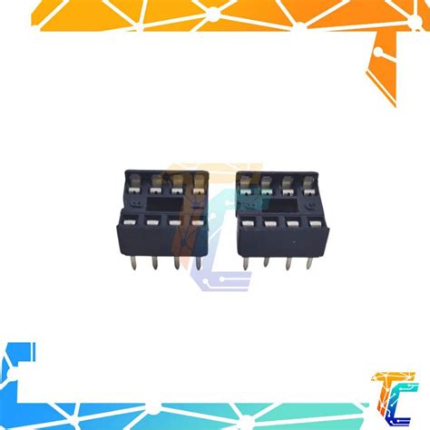 2pcs Ic Socket Ic Holder Ic Bed Pcb Mount 8pins Shopee Philippines