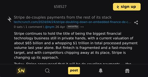 Stripe De Couples Payments From The Rest Of Its Stack Stacker News ~security