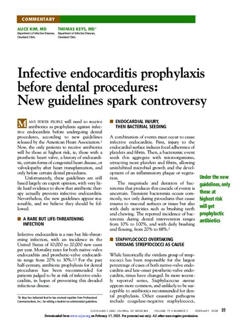 Is Endocarditis Prophylaxis For Dental Procedures Necessary At Rose
