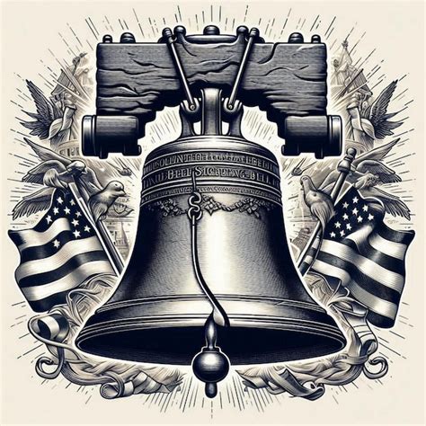A Vector Illustration Of The Liberty Bell Premium Ai Generated Image
