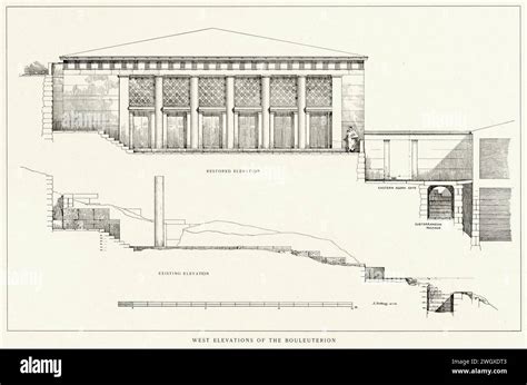 Assos Agora Restored Elevation Of The Bouleuterion Investigations At