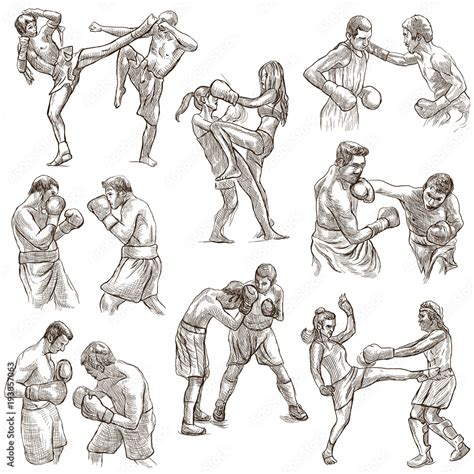 Box Boxing Sport Collection Of Boxing Positions Of Some Sportmen