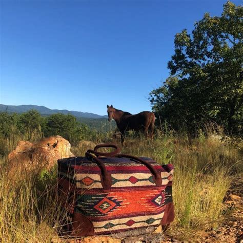 High Desert Shadows Woven Duffel Bag Small Yellowstone Spirit Southw