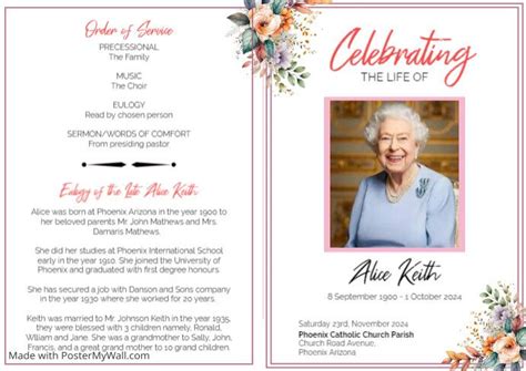 Floral Funeral Memorial Card Template Funeral Program Template Funeral Card Template Obituary