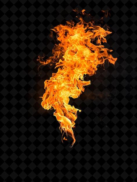 Premium Psd Png Torchlight Blaze With Bright Orange And Yellow Flames