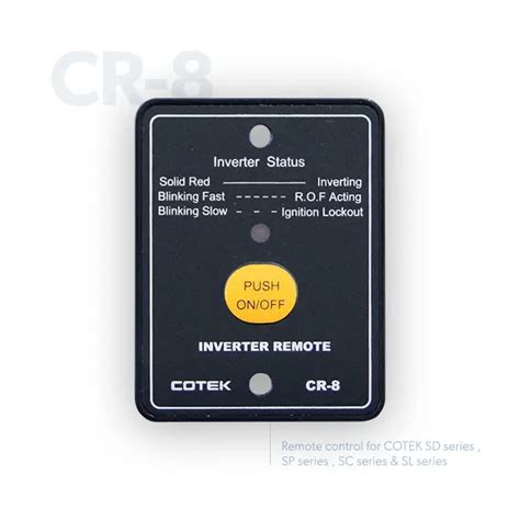 Inverter Charge Controller Cr 8 Cotek Electronic