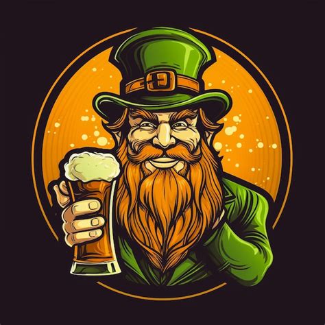 Premium Photo Scary St Patrick Beer With Classic Ribbon Vector Illustrations For Your Work